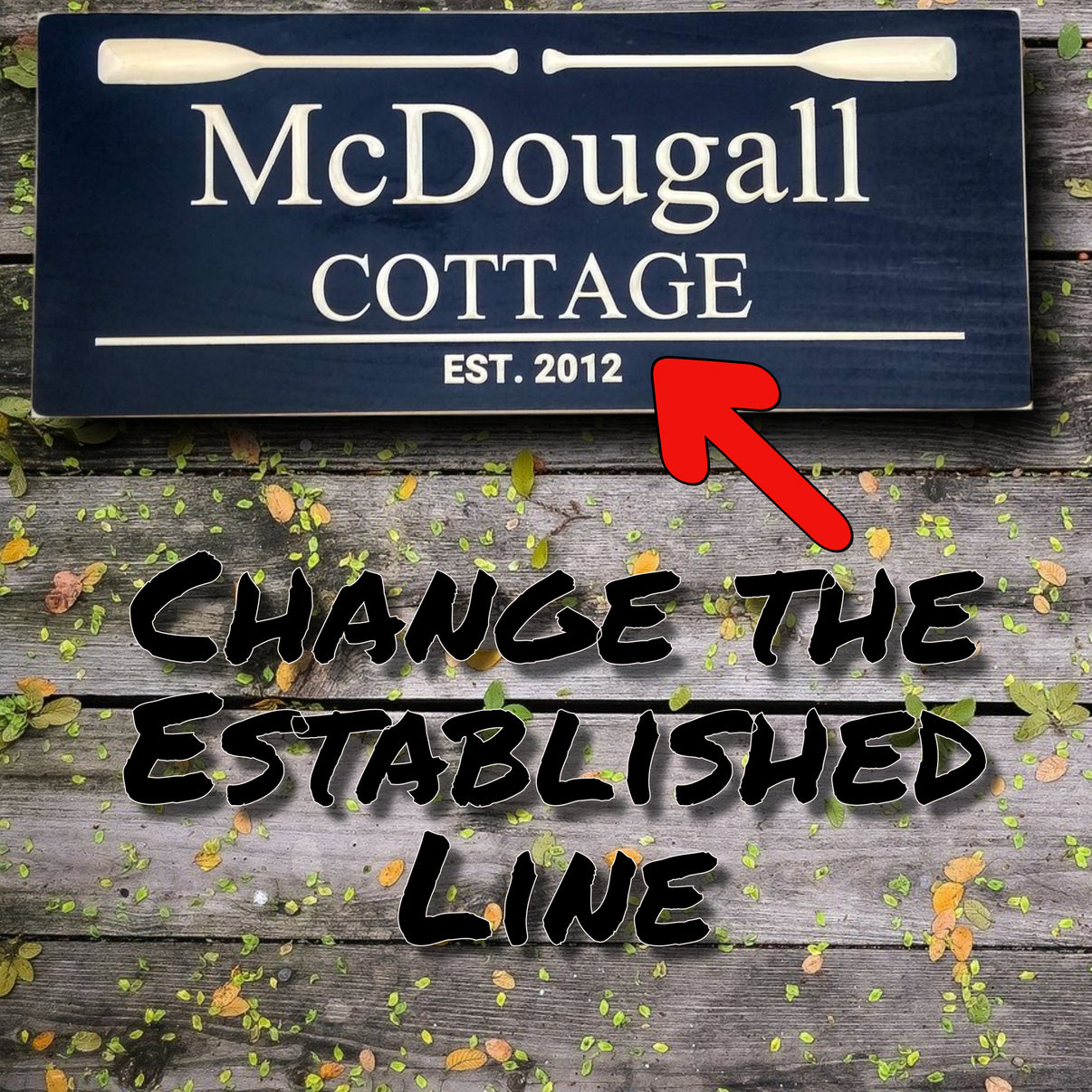 Wooden Cottage Sign, personalized lake house sign,Black Carved Plaque ...