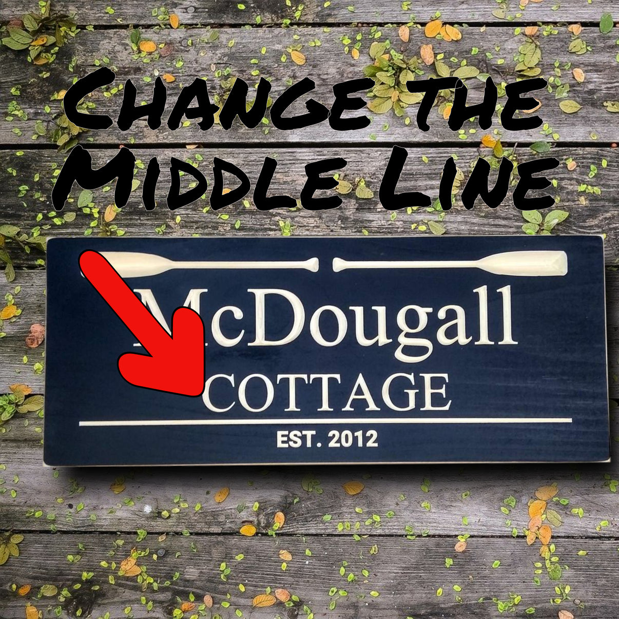 Wooden Cottage Sign, personalized lake house sign,Black Carved Plaque ...